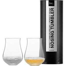 Eisch Whiskyglas HAMILTON, Made in Germany, Kristallglas, handgefertigt und manuell mit Diamantschliff veredelt, 350 ml, 2-tlg., weiß