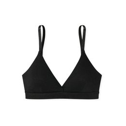 Schiesser B&uuml;gelloser BH ' Pure Rib ' Damen Gr&ouml;&szlig;e 85 schwarz