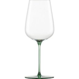 Eisch Weinglas INSPIRE SENSISPLUS, Made in Germany, Kristallglas, die Veredelung der Stiele erfolgt in Handarbeit, 2-teilig, grün