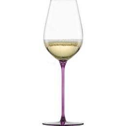 Eisch Champagnerglas INSPIRE SENSISPLUS, Kristallglas, die Veredelung der Stiele erfolgt in Handarbeit, 400 ml, 2-teilig, lila