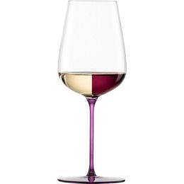 Eisch Weinglas INSPIRE SENSISPLUS, Made in Germany, Kristallglas, die Veredelung der Stiele erfolgt in Handarbeit, 2-teilig, lila