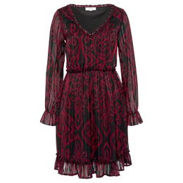 Buffalo Kleid Damen Gr&ouml;&szlig;e 42 bordeaux / schwarz Winterkleid