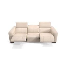 Sofanella MEGA Sofa SORRENTO XXL Couch Leder 3-Sitzer - Beige