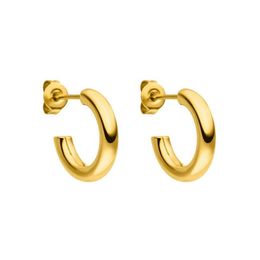 PURELEI Paar Creolen Schmuck Geschenk Brave Ohrringe, 2149-Earring-Brave, gelb|goldfarben