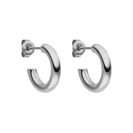 PURELEI Paar Creolen Schmuck Geschenk Brave Ohrringe, 2149-Earring-Brave, silberfarben