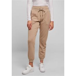 Urban Classics Stoffhose Damen Ladies Organic High Waist Sweat Pants (1-tlg), beige