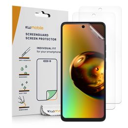 kwmobile Schutzfolie 3x Folie, (1-St), klare Displayschutzfolie Displayschutz transparent Schutzfolie, weiß