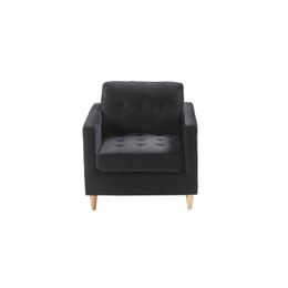 ebuy24 Relaxsessel Marino Sessel Velour schwarz.