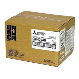 Mitsubishi Druckerband CK-D 746 - Farbband/Papier-Satz - weiß