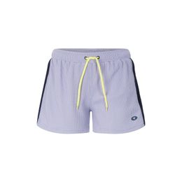 Tom Tailor Damen Shorts in Waffeloptik, blau, Logo Print, Gr. M