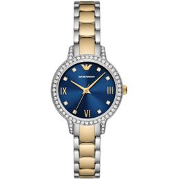 Quarzuhr Emporio Armani "AR11576" Armbanduhren silberfarben (silberfarben, goldfarben) Damen Quarzuhren