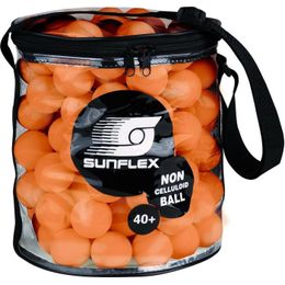 Sunflex Tischtennisball Balltasche inkl. 144 Tischtennisbälle 40+ orange