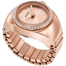 Uhrenring Fossil "WATCH RING, ES5320" Armbanduhren goldfarben (roségoldfarben) Damen Quarzuhren