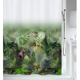 Spirella Duschvorhang Jungle Breite 180 cm, Höhe 200 cm, grün