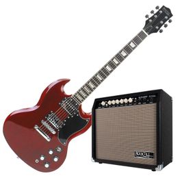 Rocktile E-Gitarre Pro S-Red elektrische Gitarre Cherry