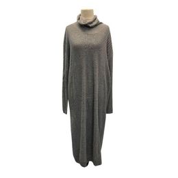 BZNA Strickkleid Glam Wollkleid Zipfel Kleid Longpulli Tunikakleid