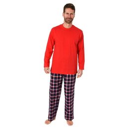 Normann Pyjama Herren Schlafanzug lang