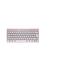 Cherry KW 7100 MINI BT Wireless-Tastatur (Multipoint 3 BT, Inkl. Transporttasche), rosa