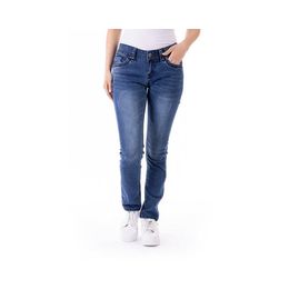 Blue Monkey 5-Pocket-Jeans Laura Slim/bold stitch