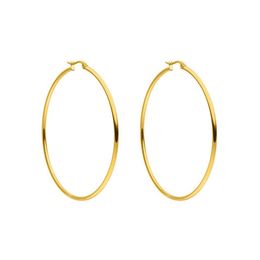 PURELEI Paar Creolen Schmuck Geschenk Hoops Ohrringe, 22151-Earring-Hoop, gelb|goldfarben