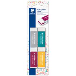 Staedtler 52650E1BK4 Radierer MARS PLASTIC COLOR 4er-Pack in bunt