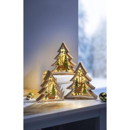 LED-Tannen "Winterwelt" 3er-Set