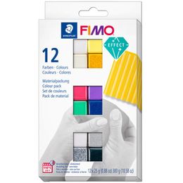 Staedtler 8013 C12-1 Modelliermasse FIMO® EFFECT mit 12 Farben