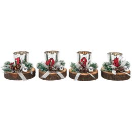 Teelichthalter "Advent" 4er-Set