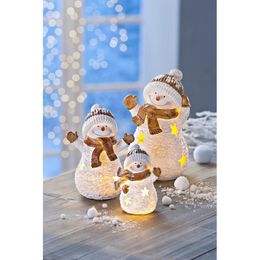 LED-Schneemann-Familie "Frosty", 3er-Set