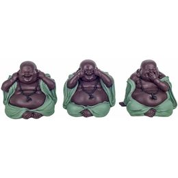 Buddha -Figurenfiguren Buddha -Figur sieht/höre/spreche 3 Buddha -Einheiten Blau 14x15x14cm 26629 - Azul - Signes Grimalt