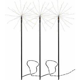 STAR TRADING LED-Dekostab 'Firework Outdoor', 3er Set, 65x200cm