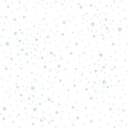 A.S. Création A.s.creations - Weiße Tapete mit Punkten in Hellblau | Kinder und Babytapete neutral für Mädchen und Jungen | Gepunktete Vlies Kindertapete für