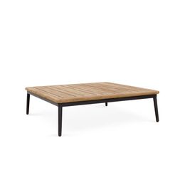 Niehoff Freeport Loungetisch Teak gebürstet Braun/Schwarz Teak/Aluminium