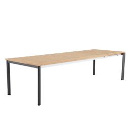 MwH Alutapo Ausziehtisch Aluminium/Teak Braun/Iron Grey Teak/Aluminium