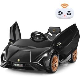 GOPLUS Kinder Elektroauto Lamborghini Sian FKP 37, Kinderauto mit Fernbedienung, Kinderfahrzeug, Bluetooth USB & TF-Karte Schacht, mit Hupe & Musik,