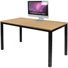 Computertisch 47 Zoll Medium Dezenter und stabiler Gaming-Tisch Studio-Workstation für Home Office, Teakholz und schwarze Beine GCP2AC3-120TB-DE
