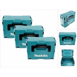Makita - 3x Kunststoff Werkzeug Koffer makpac 2 - ohne Einlage