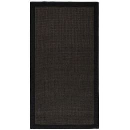 Floordirekt Sisal-Teppich Amazonas Schwarz Mit Bordüre 140 x 200 cm