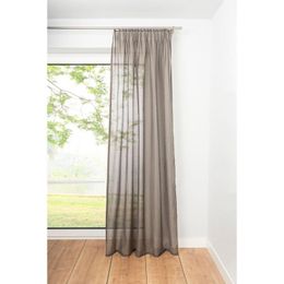 ONDECO Schlaufenschal Soft Gardinen Blickdicht Vorhang Schlafzimmer 1er Set - Taupe - 135x245 cm