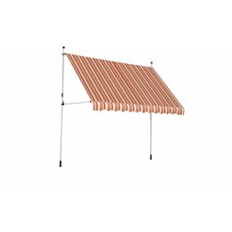 TrendLine Balkon-Markise 3 x 1,3 m orange-weiß gestreift Markisen