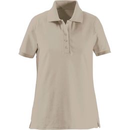 CR&Eacute;ATION L Damen Poloshirt mit Seitenschlitzen sand Gr&ouml;&szlig;e 54