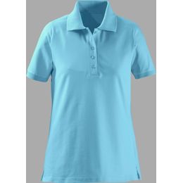 CR&Eacute;ATION L Damen Poloshirt mit Seitenschlitzen aqua Gr&ouml;&szlig;e 36