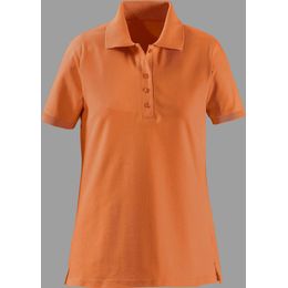 CR&Eacute;ATION L Damen Poloshirt mit Seitenschlitzen mandarine Gr&ouml;&szlig;e 54