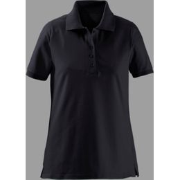 CR&Eacute;ATION L Damen Poloshirt mit Seitenschlitzen schwarz Gr&ouml;&szlig;e 48