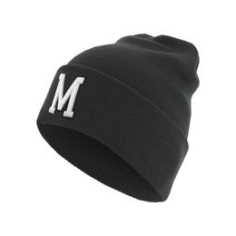 MSTRDS Beanie MSTRDS Accessoires Letter Cuff Knit Beanie (1-St), schwarz