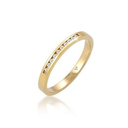 Elli DIAMONDS Verlobungsring Verlobung Bandring Diamant (0.05 ct) 585 Gelbgold, goldfarben