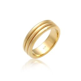 Elli Premium Partnerring Paarring Drei Ringe Trauring Hochzeit 925 Silber, goldfarben