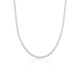 NENALINA Perlenkette Zeitlos Klassik Süßwasserzuchtperlen 925 Silber, silberfarben