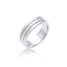 Elli Premium Partnerring Paarring Drei Ringe Trauring Hochzeit 925 Silber, silberfarben