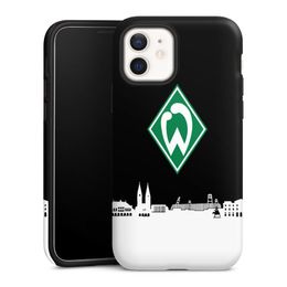 DeinDesign iPhone 12 mini Handy Panzer Handyh&uuml;lle robuste Outdoor H&uuml;lle Schutzh&uuml;lle matt Sv Werder Bremen Skyline Official Licensed Product Tough Case